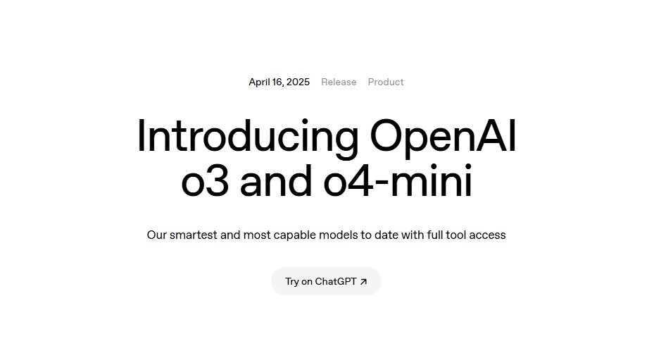 OpenAI launches two new high-end models, o3 and o4‑mini | ExtranAI - Singapore-based AI ...